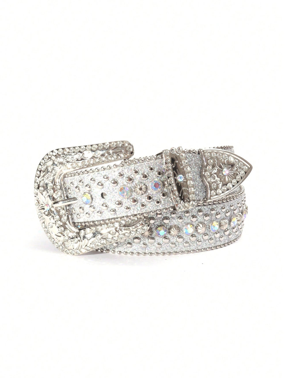 Sparkling Rhinestone-Studded Western Style Belt - Luxe Crystal-Embelli ...