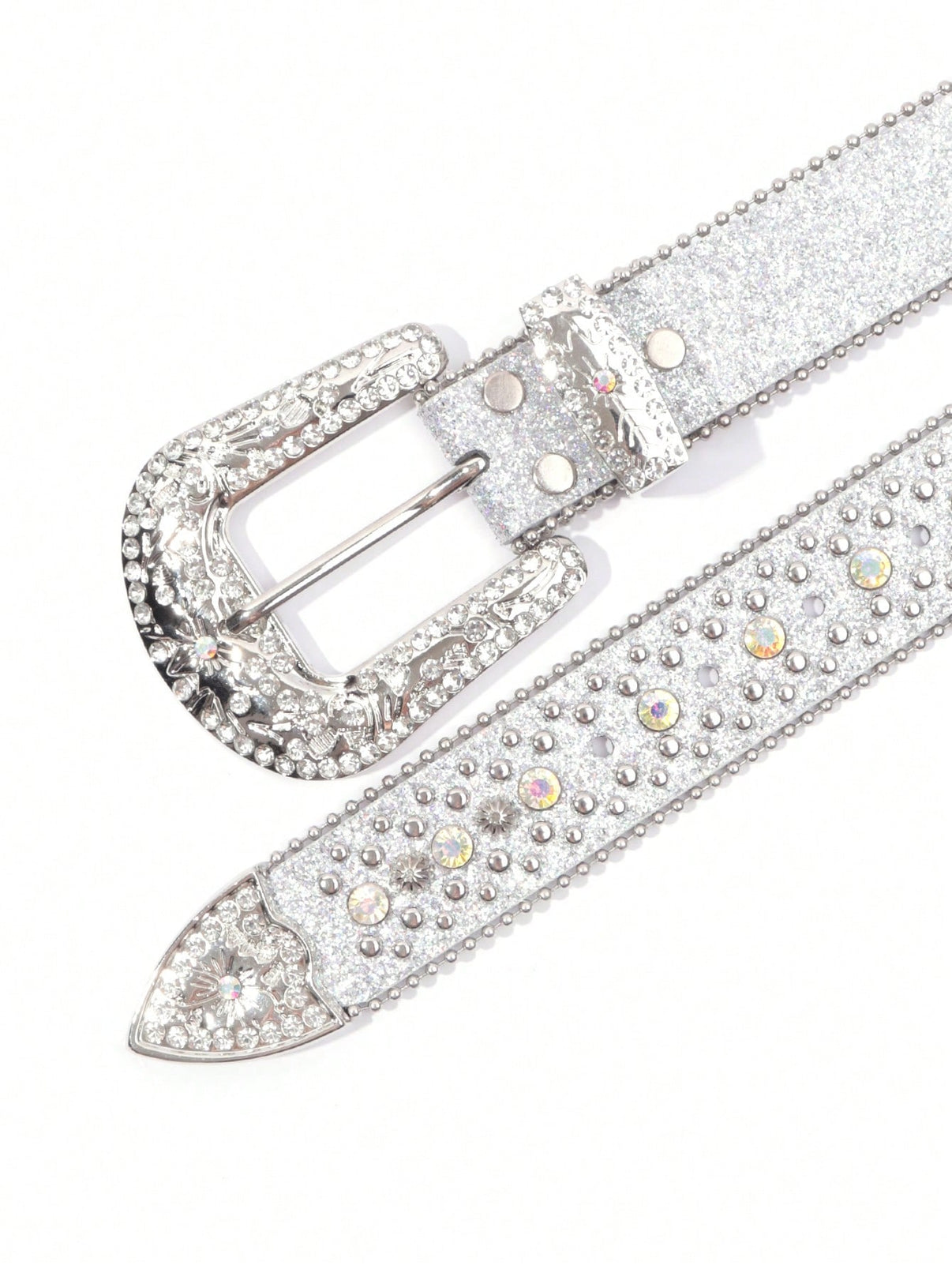 Sparkling Rhinestone-Studded Western Style Belt - Luxe Crystal-Embelli ...