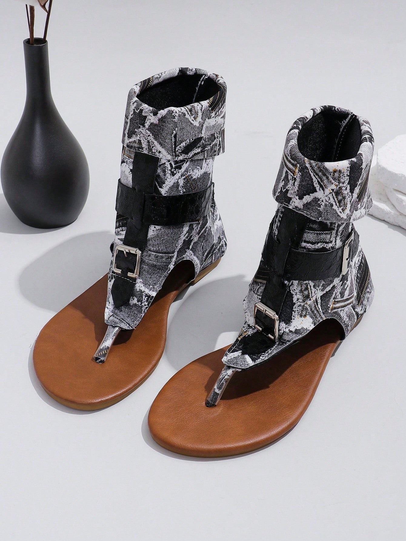 Stylish Summer Roman Sandals: Women's Fashionable Gladiator Sandals wi ...