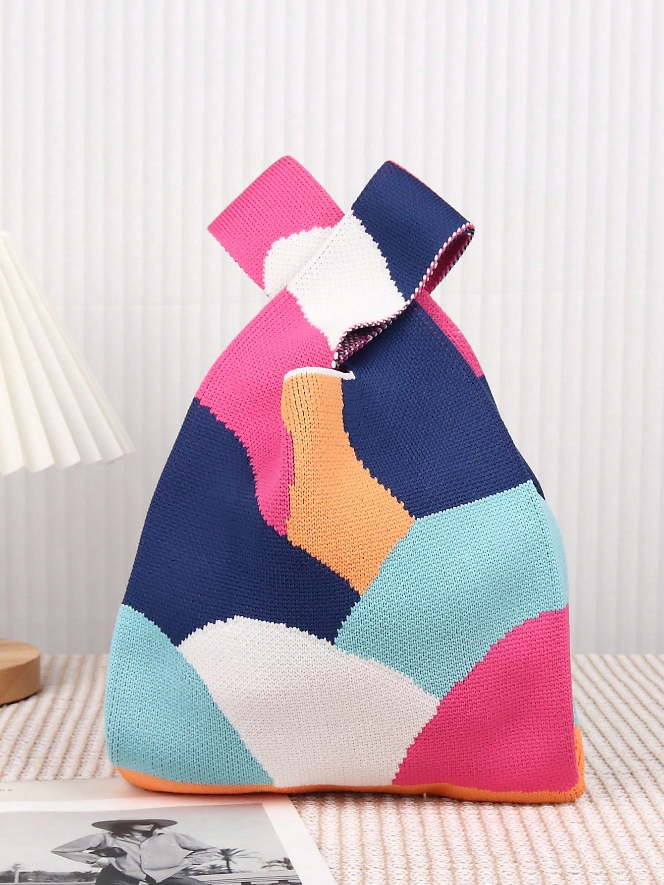 Chic Multicolor Patchwork Shoulder Tote: Your Stylish Companion for An ...