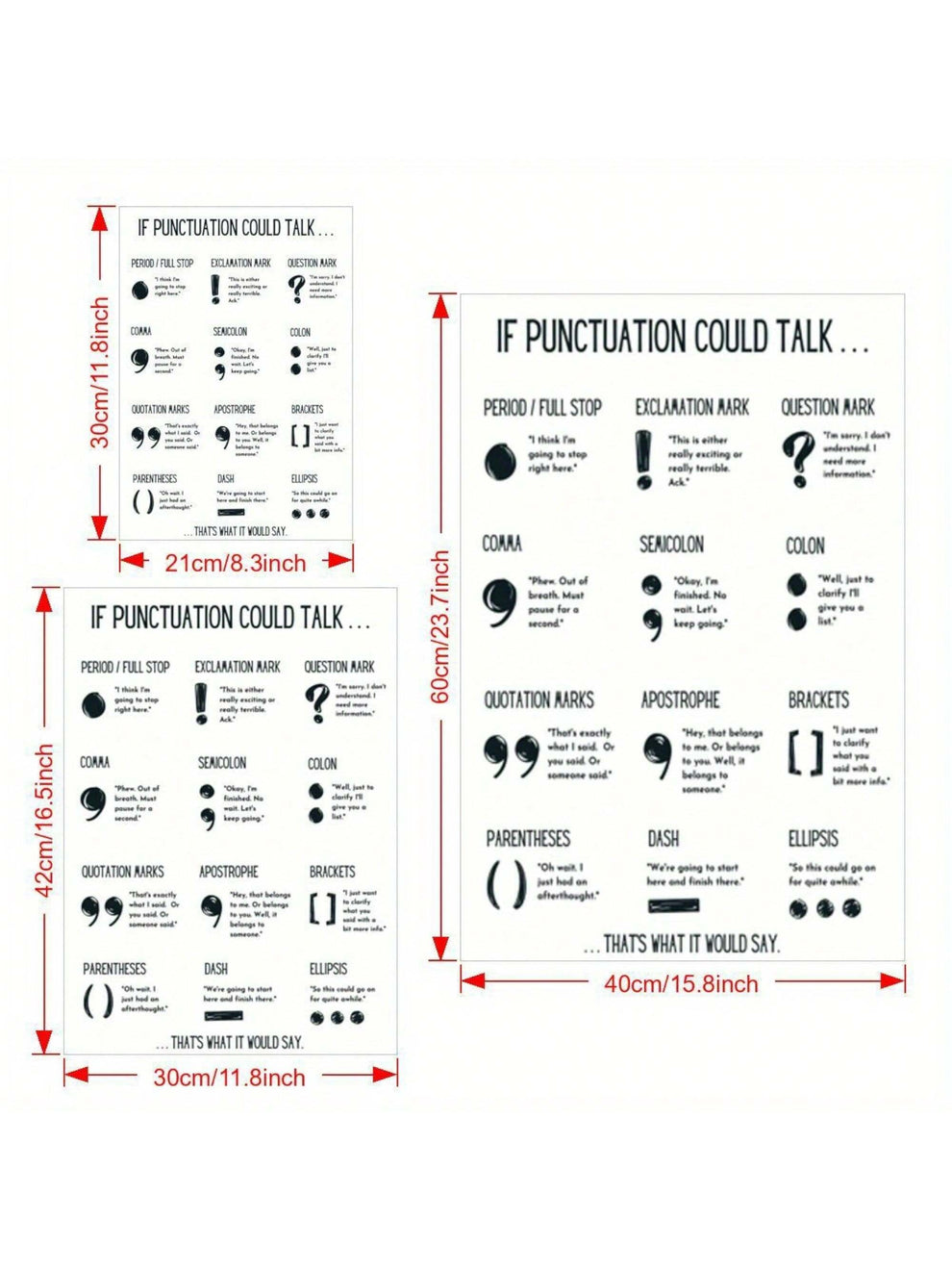 English Punctuation Poster: A Stylish and Educational Addition to Any ...