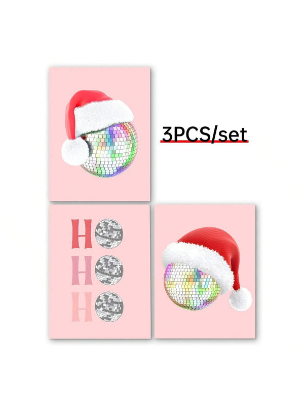 Groovy Holiday Vibes: 3-Piece Ho Ho Ho Christmas Printable Disco Ball ...