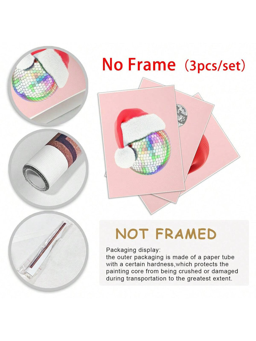 Groovy Holiday Vibes: 3-Piece Ho Ho Ho Christmas Printable Disco Ball ...