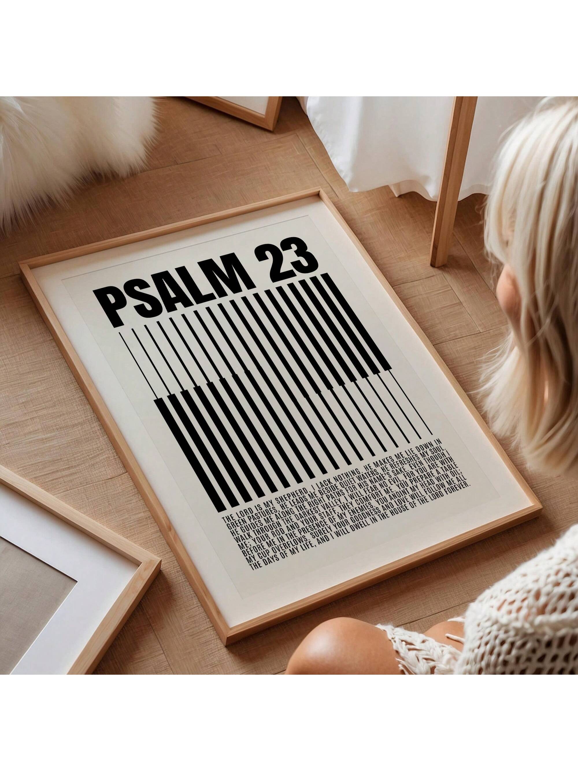Minimalist Black and White Christian Bible Verse Canvas Art for Home a ...
