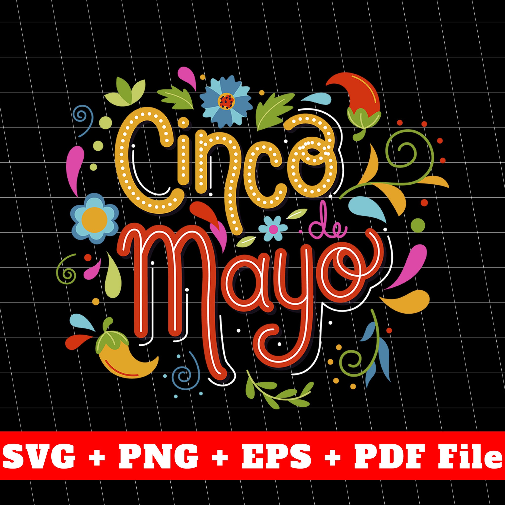 Love Cinco De Mayo Svg, Cinco de Mayo Party, Svg File, Png Sublimation ...