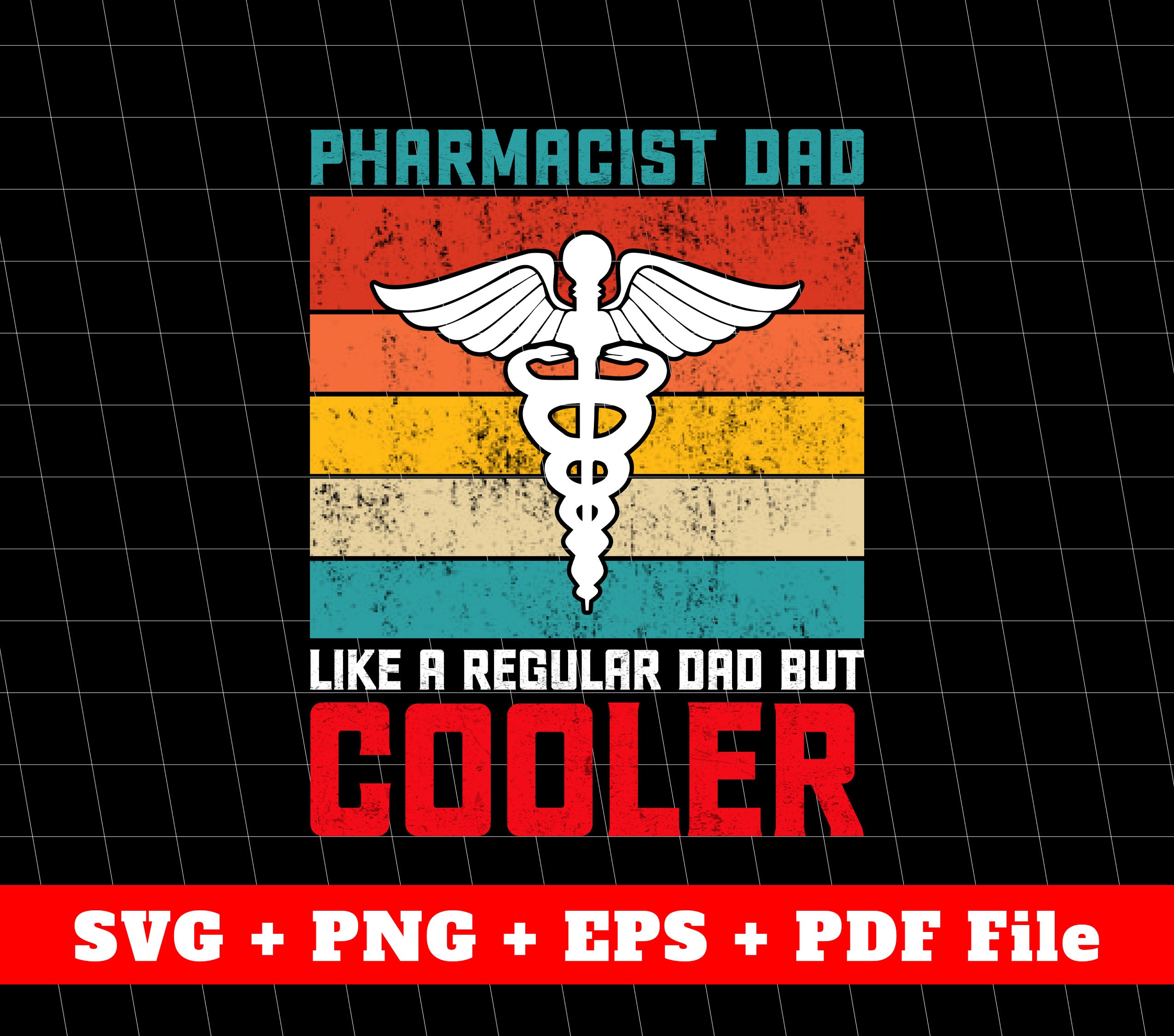 Pharmacist Dad, Father's Day Gifts, Retro Pharma, Doctor, SVG Files, P ...