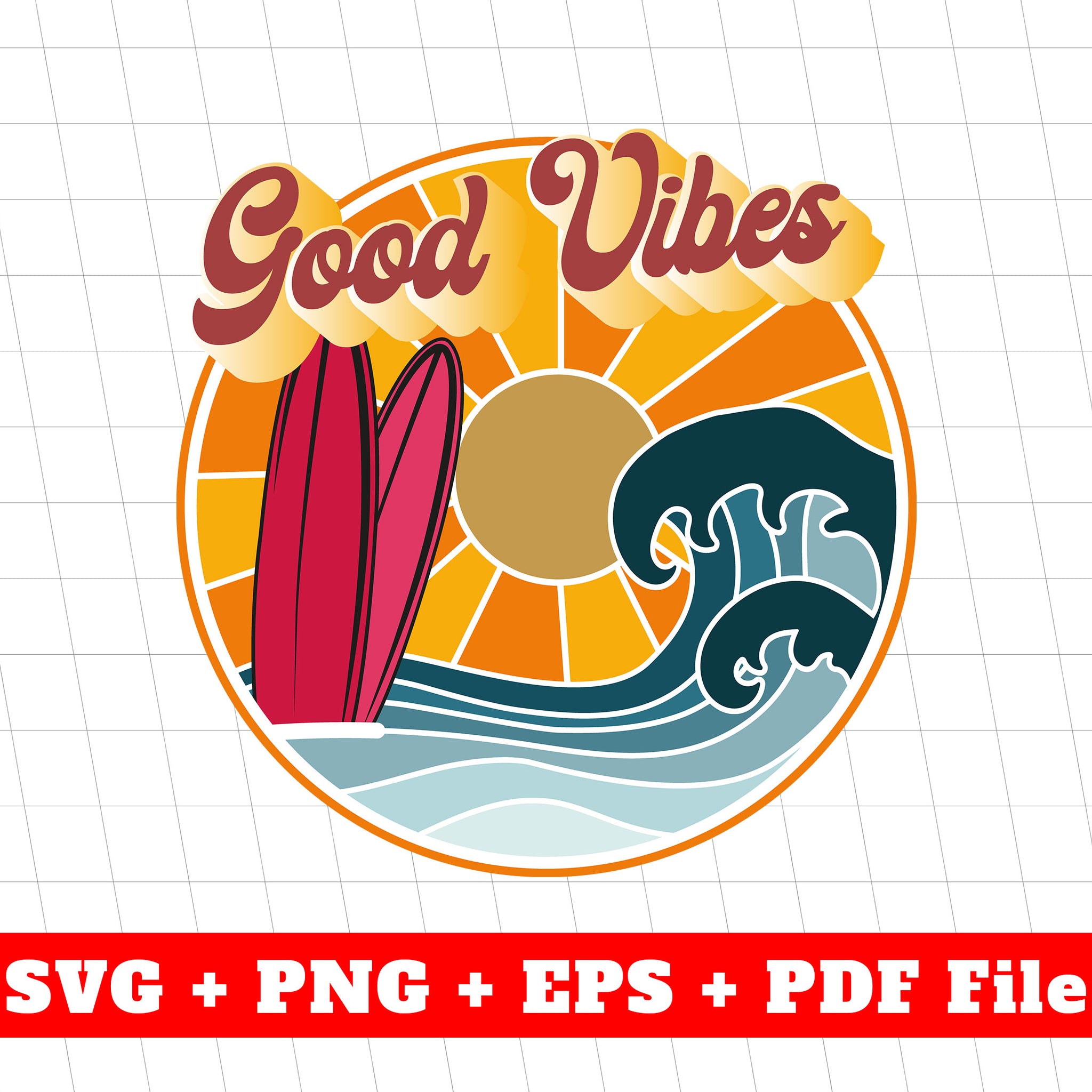 Good Vibes, Surfing On The Beach, Summer Vibes, Great Vacation, Svg Fi ...