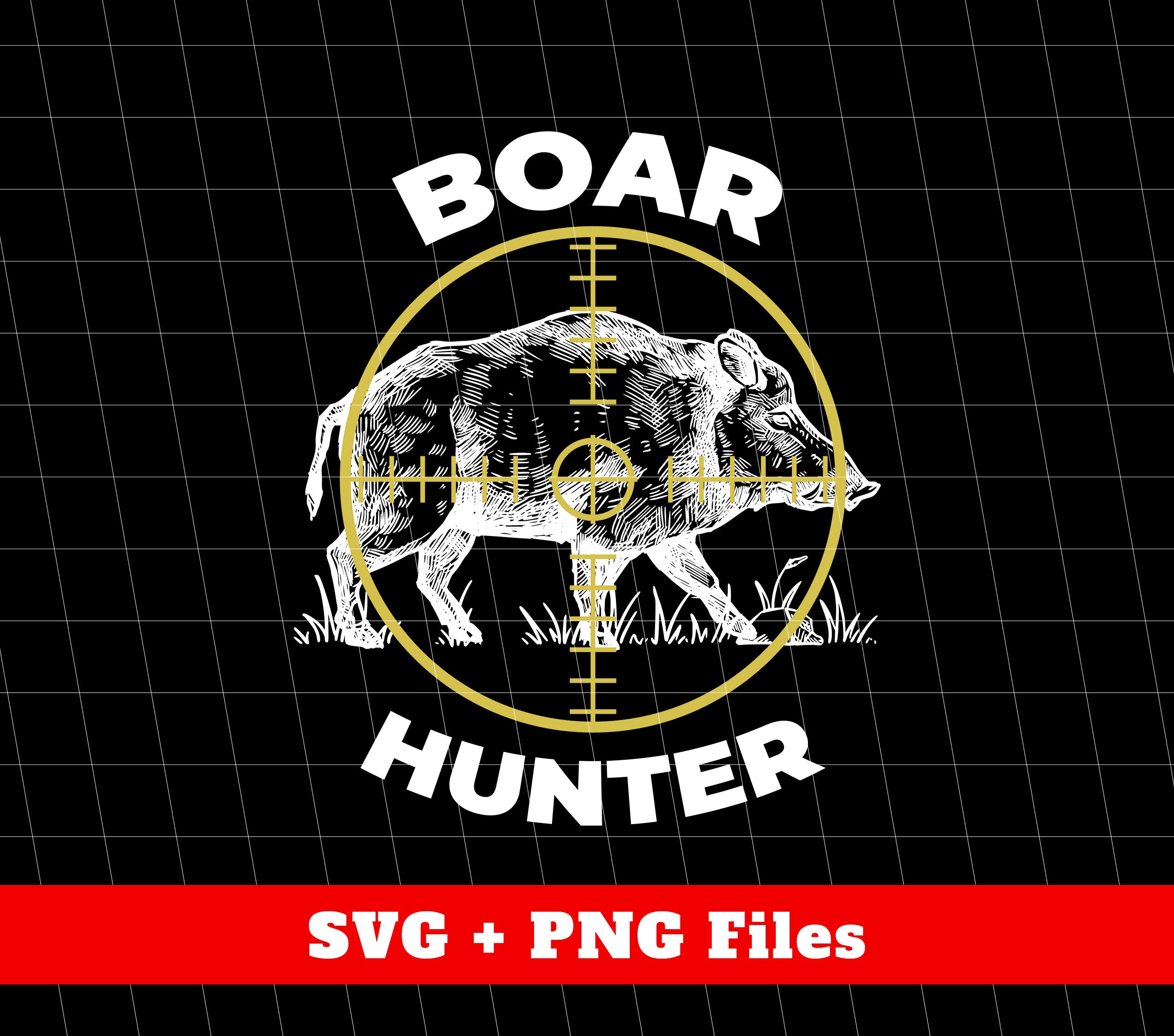 Boar Hunter, Wild Animal Hunter, Retro Boar, Boar Lover, Digital Files ...