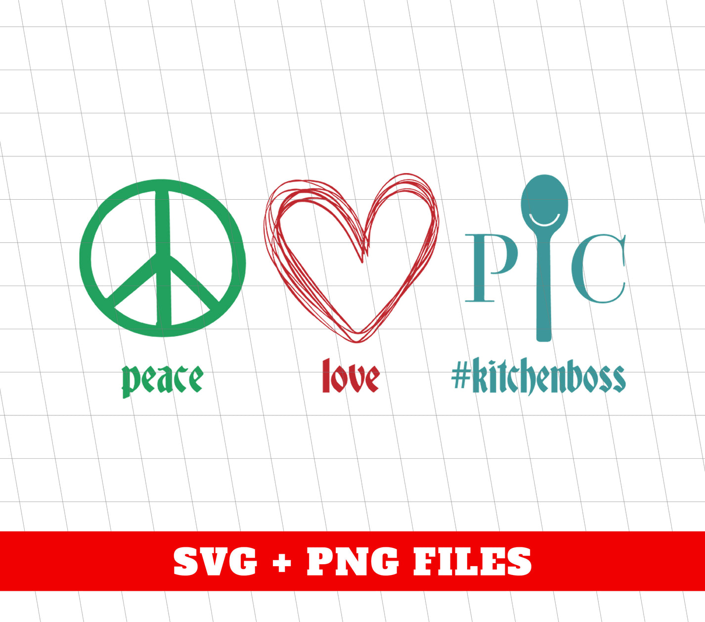 Peace Love Kitchen Boss, Kitchenboss, Love Chef, Pampered Chef, Digita ...