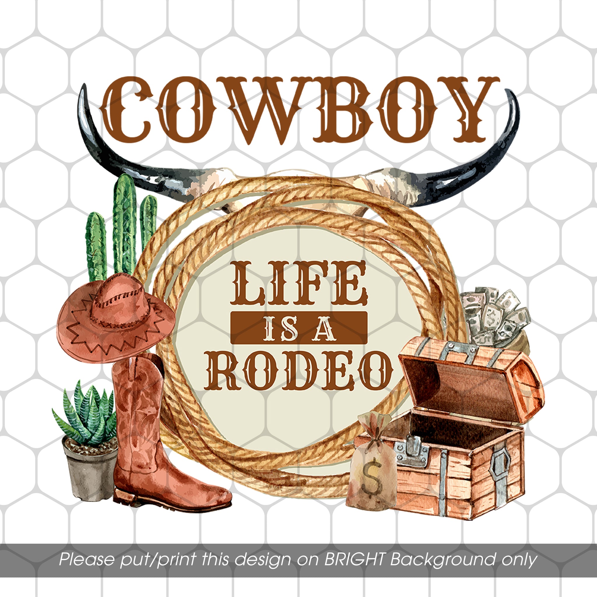 Cowboy Design, Retro Life Is A Rodeo, Love Cowboy Life, Png For Shirts ...