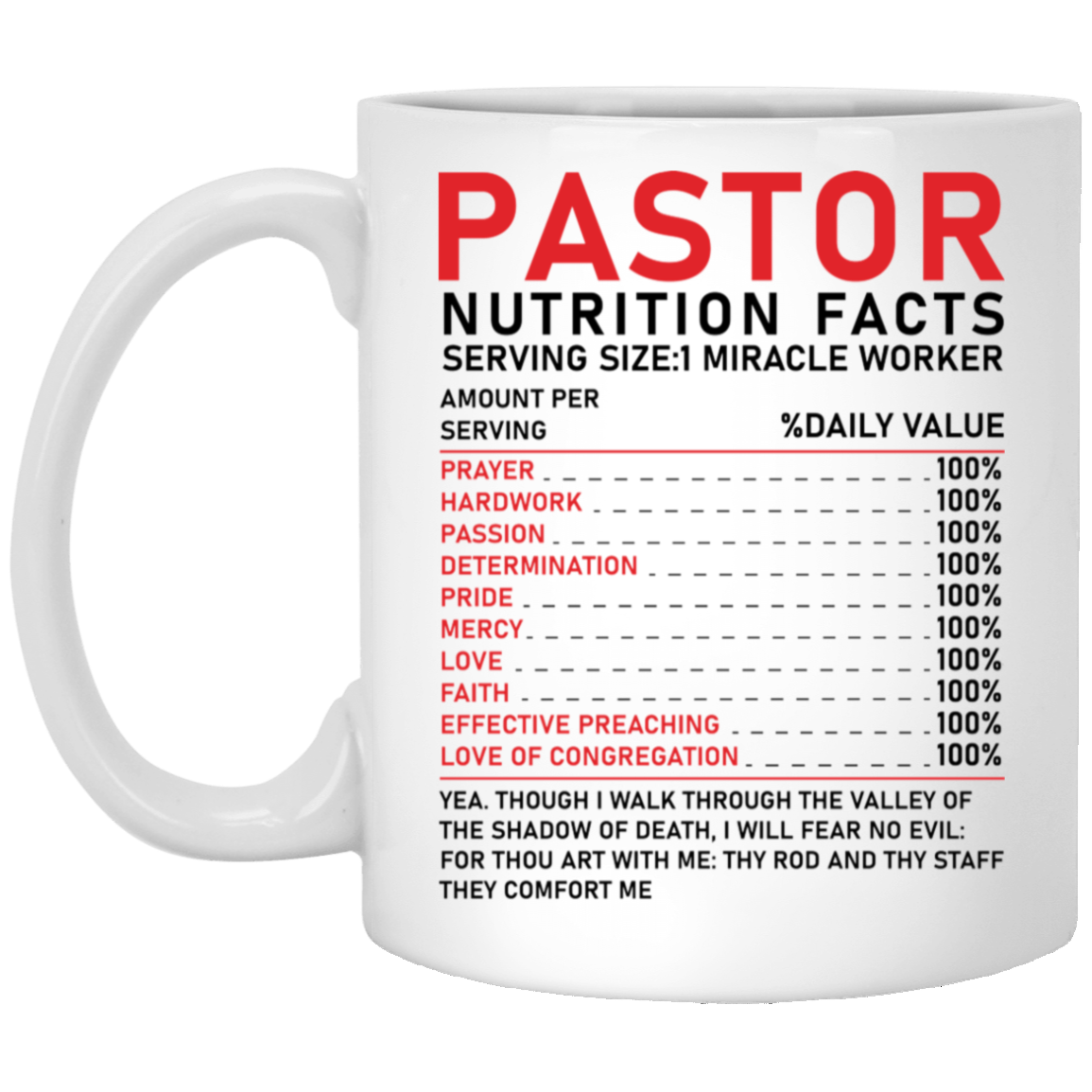 Pastor Nutrition Facts, What Is Pastor, Pastor Meaning White Mug ...