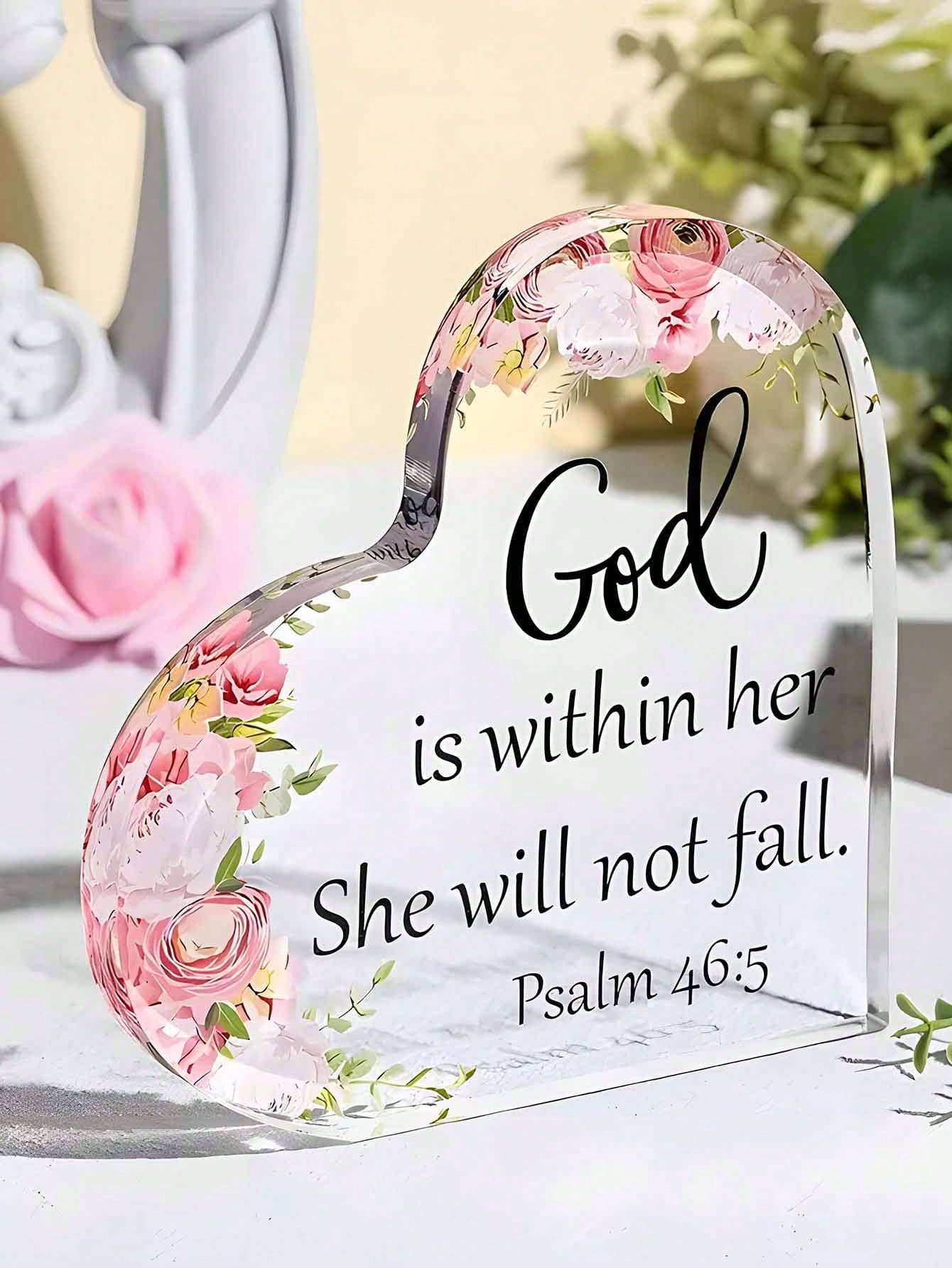 Faith & Inspiration: Elegant Acrylic Bible Verse Desk Decoration Gift ...