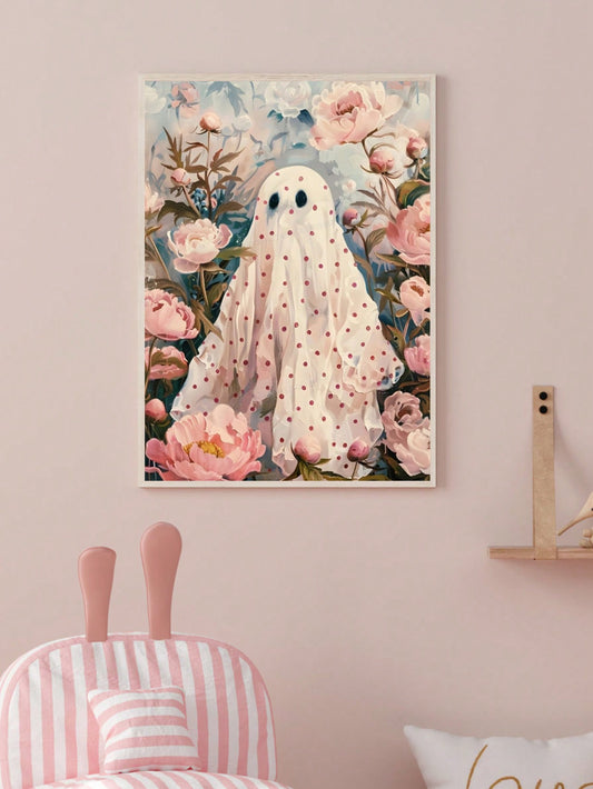 Fantastical Ghost Posters: Creepy Cute Pink Halloween Decor – Canary Houze