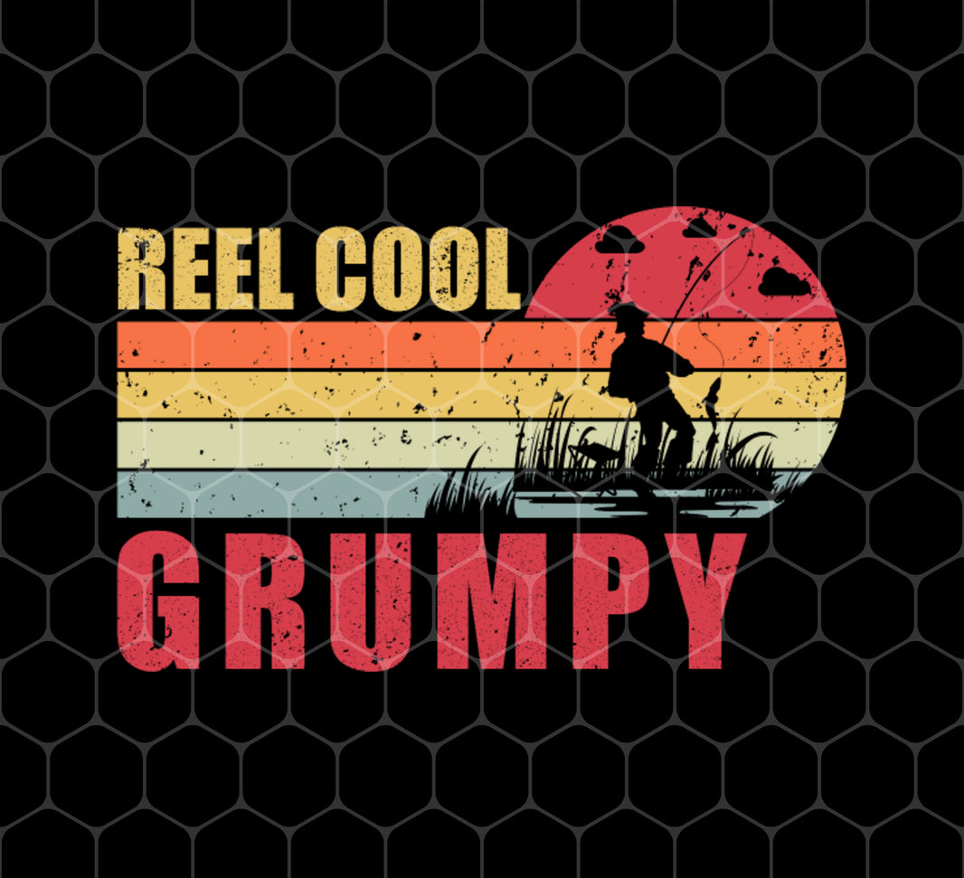 Fishing Love Gift, Reel Cool Grumpy, Father's Day Gifts Vintage, Png F ...