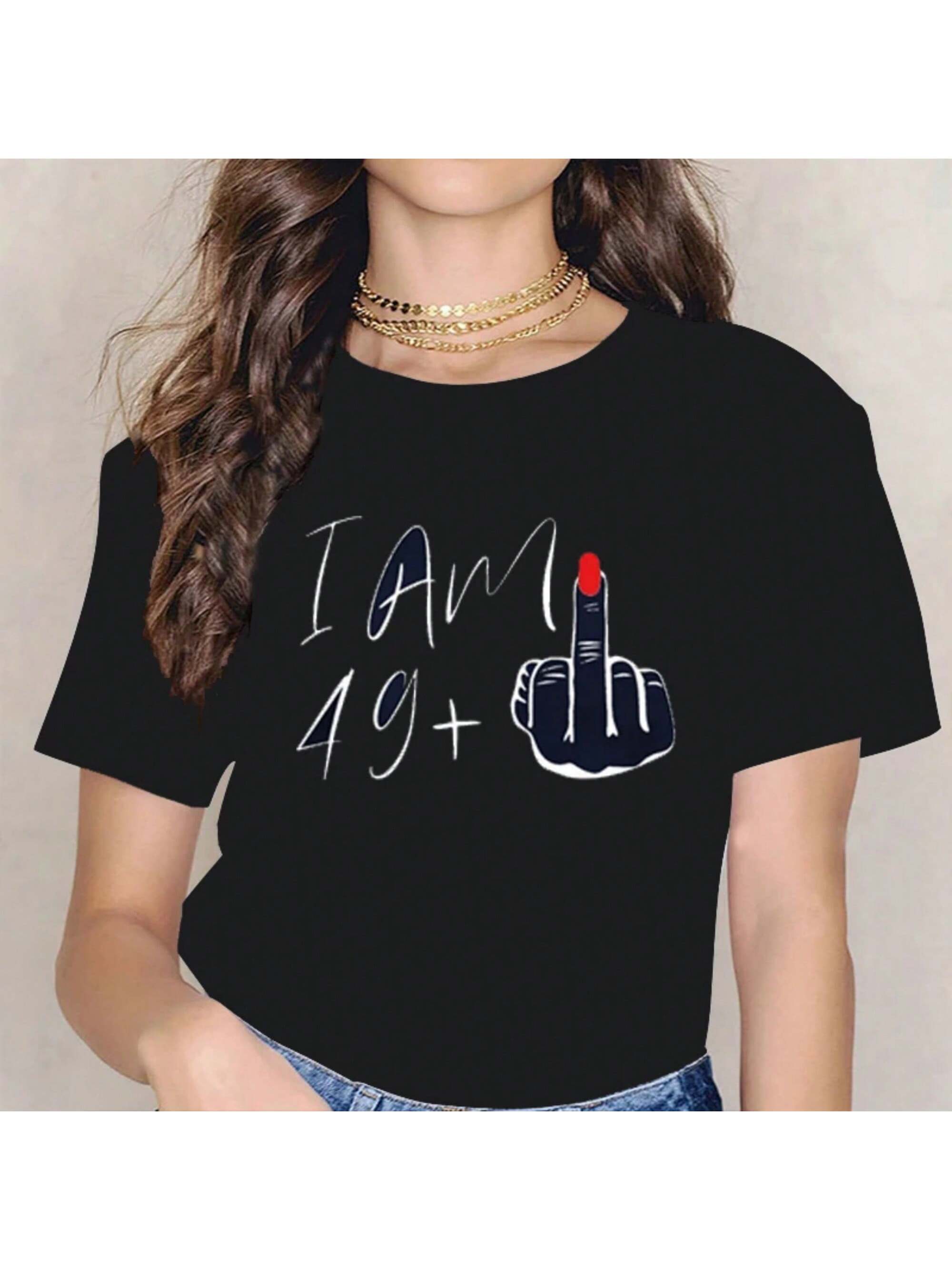 Fun & Sassy 50th Birthday Tee: 'I Am 49' with a Cheeky Twist for Mom ...