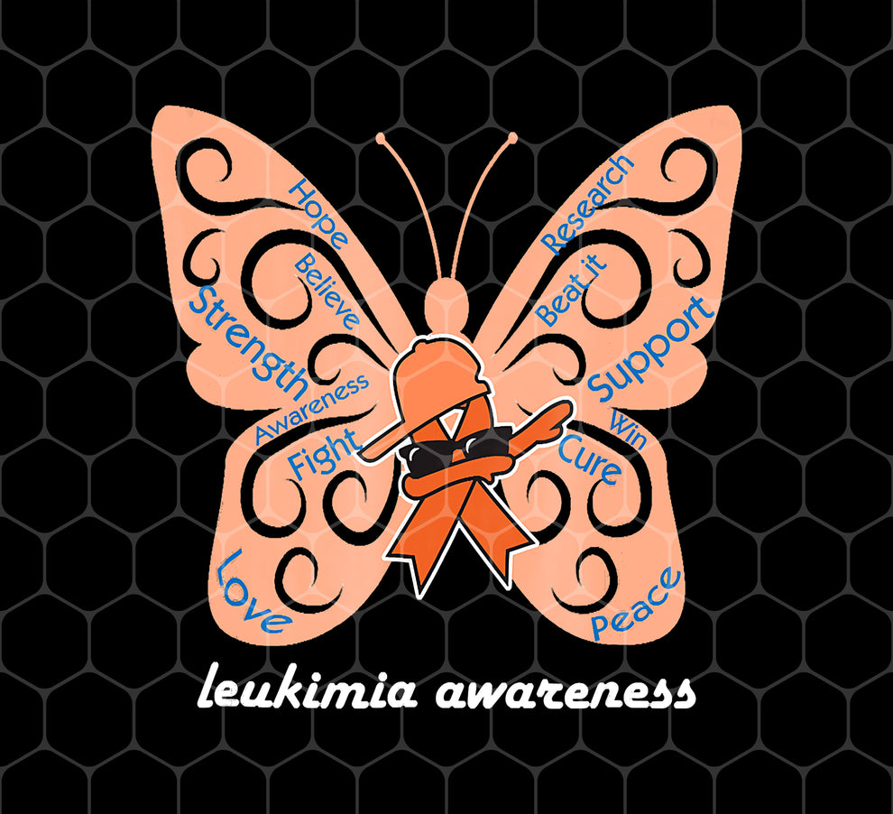 Leukimia Butterfly, Orange Ribbon, Leukemia Awareness, Png For Shirts ...