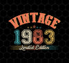 Limited Edition 1983, 1983 Vintage Style, Love In 1983, Best 1983, Png