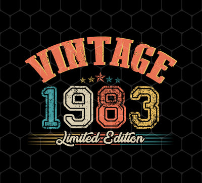 Limited Edition 1983, 1983 Vintage Style, Love In 1983, Best 1983, Png