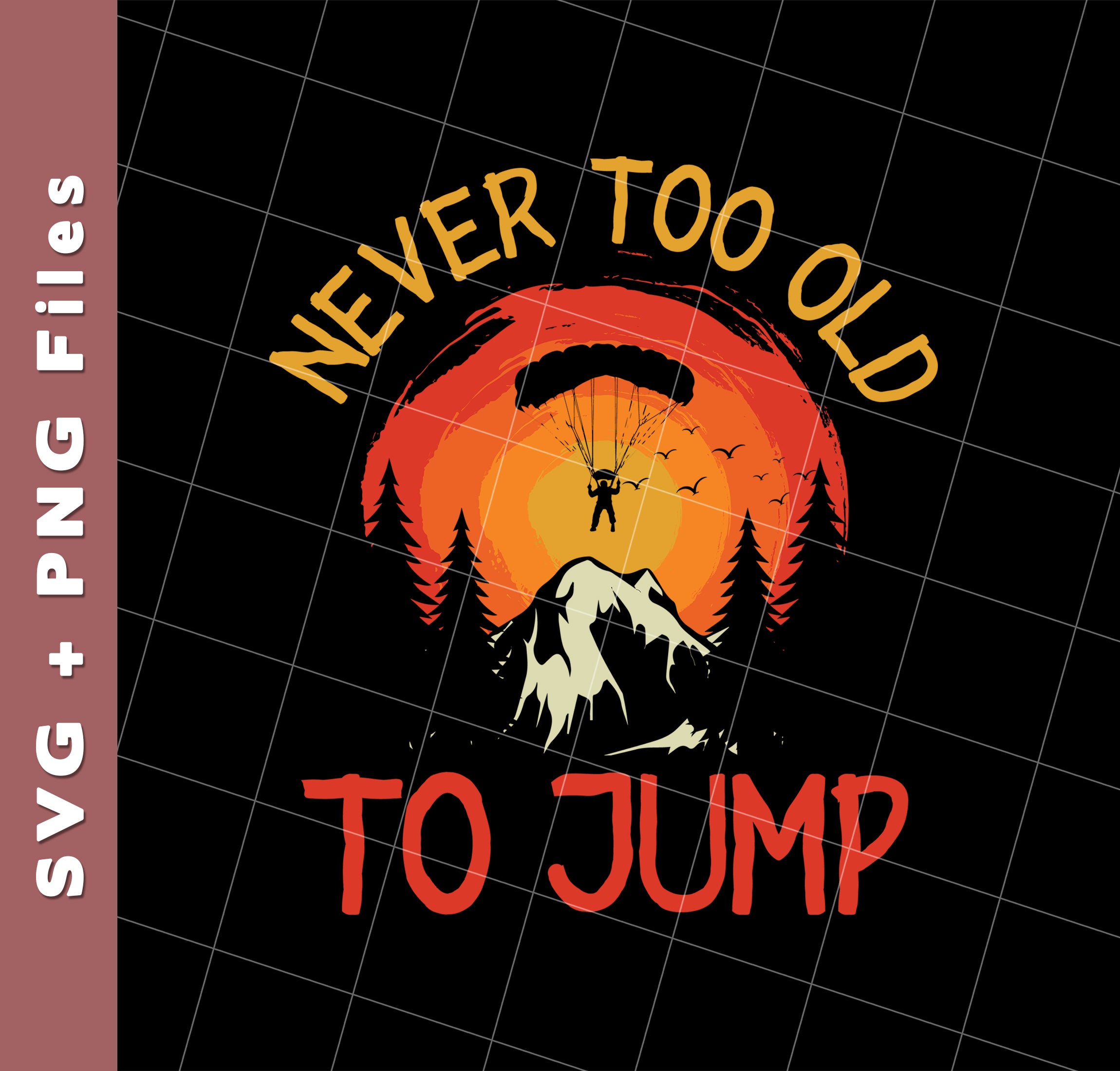 Never Too Old To Jump, Just Jump, Retro Jump Game, Svg Files, Png Subl ...