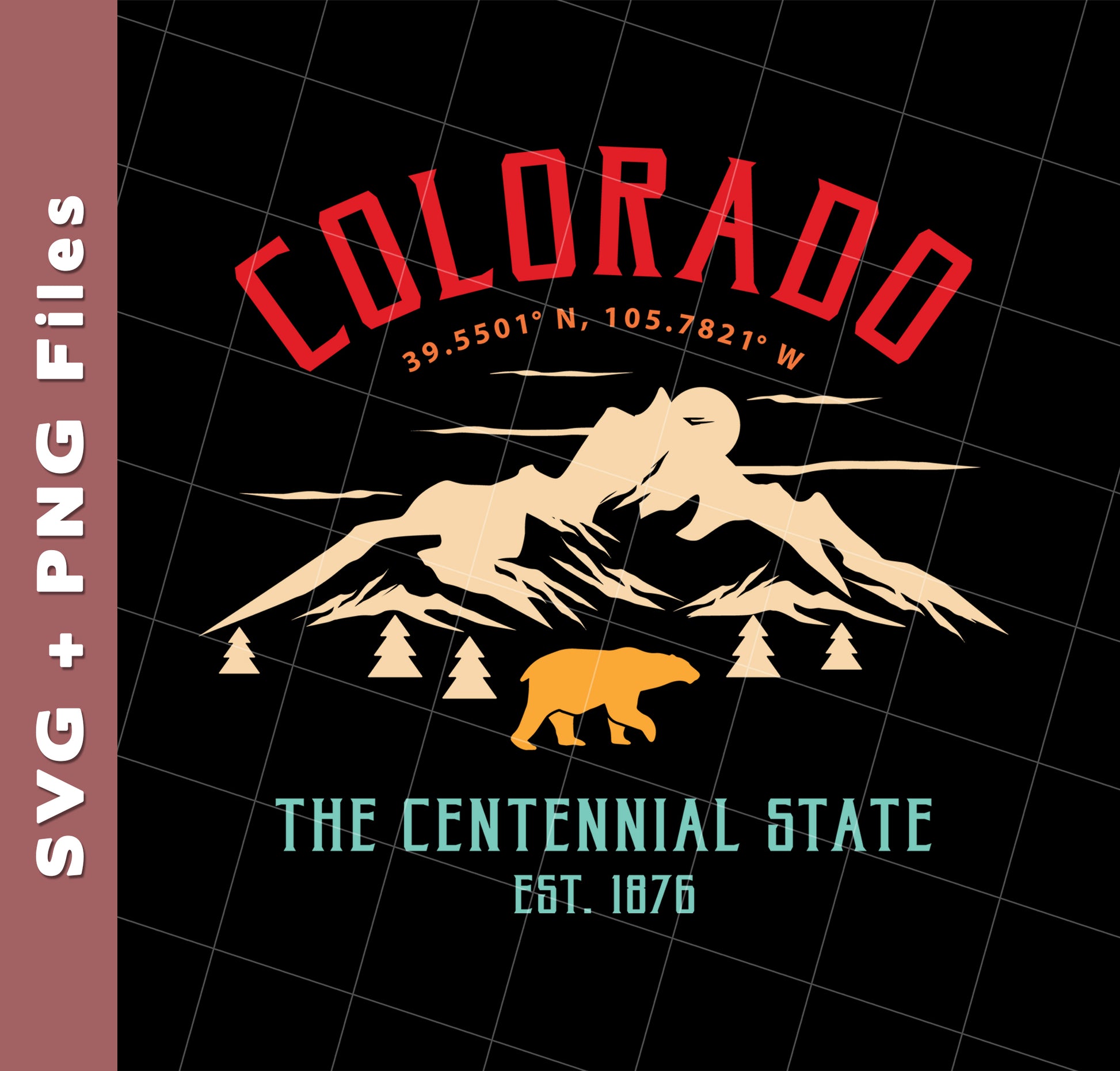 Colorado Park, The Centennial State, EST 1876, National Park, Svg File ...