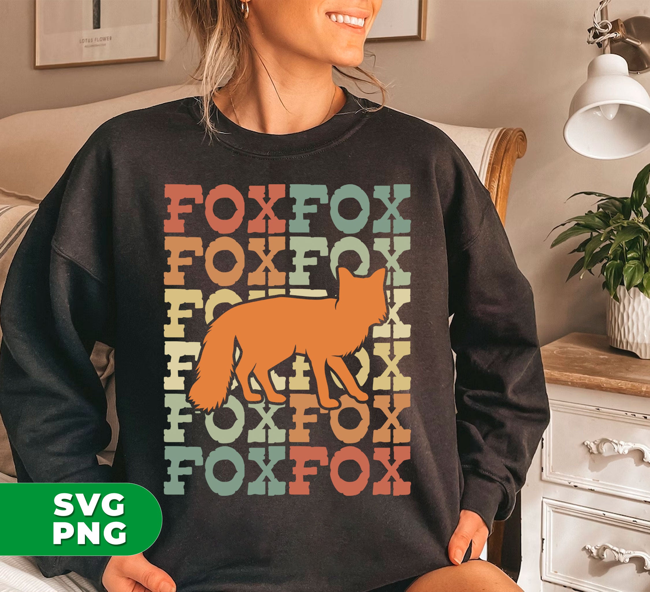Fox Lover, Retro Fox, Fox Silhouette, Fox Vintage, Digital Files, Png ...
