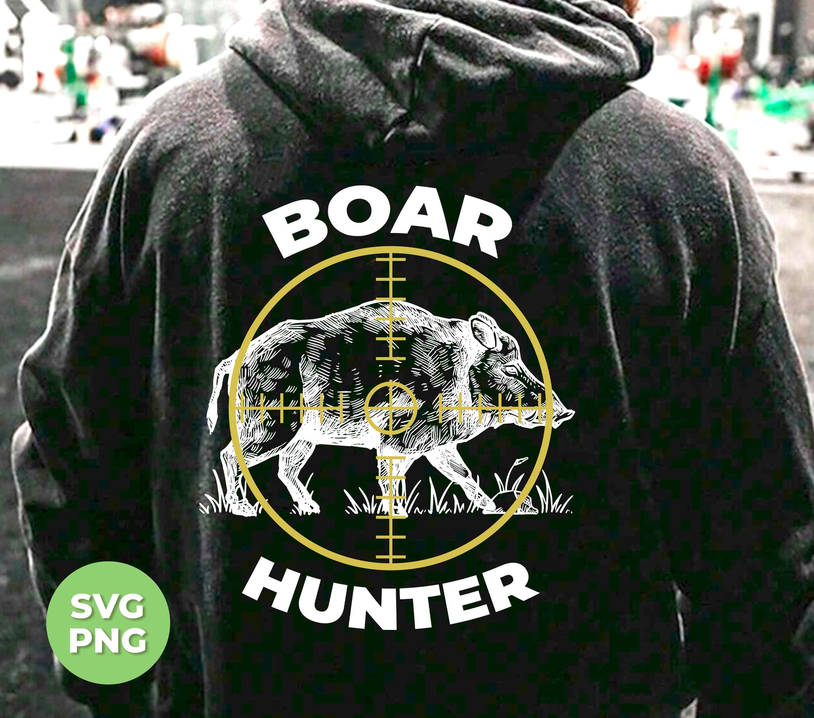 Boar Hunter, Wild Animal Hunter, Retro Boar, Boar Lover, Digital Files ...