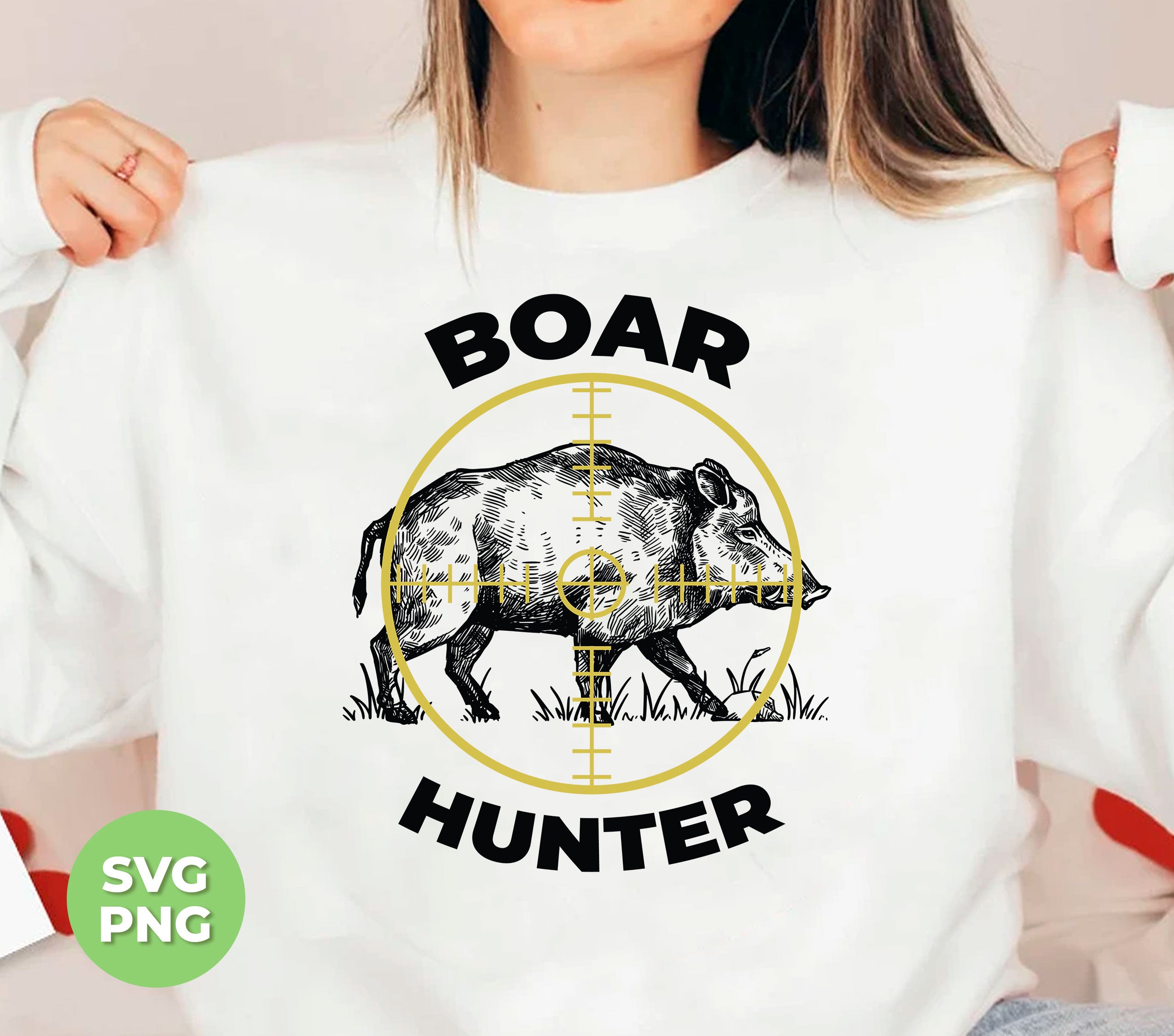 Boar Hunter, Wild Animal Hunter, Retro Boar, Boar Lover, Digital Files ...