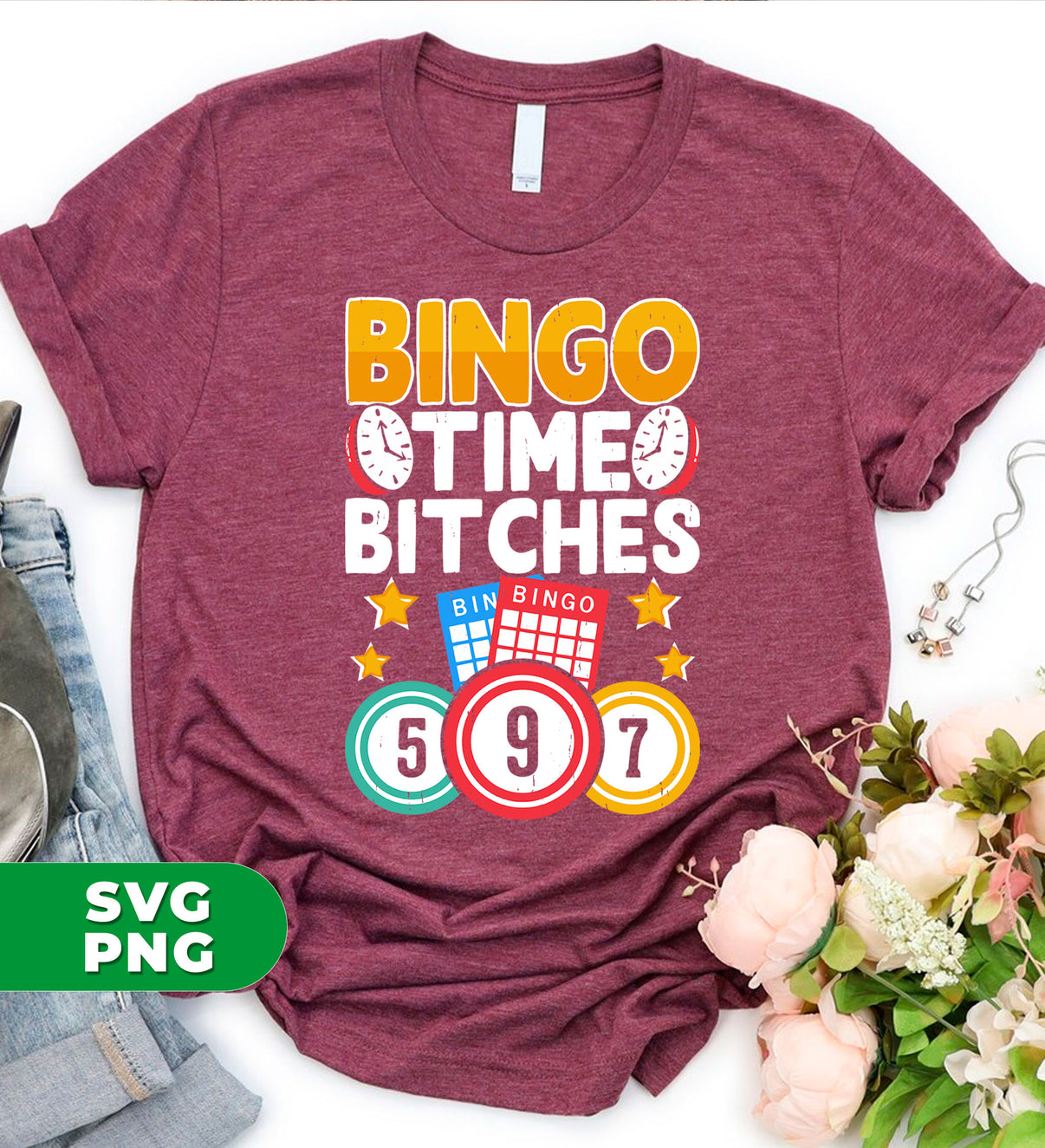 Bingo Time Bitches, Bingo Mom, Lucky Game, Bingo Game, Digital Files ...