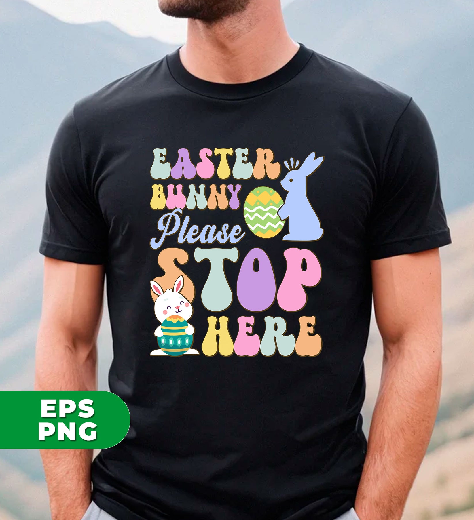 Easter Bunny Please Stop Here, Cute Bunny, Cute Easter, Digital Files ...