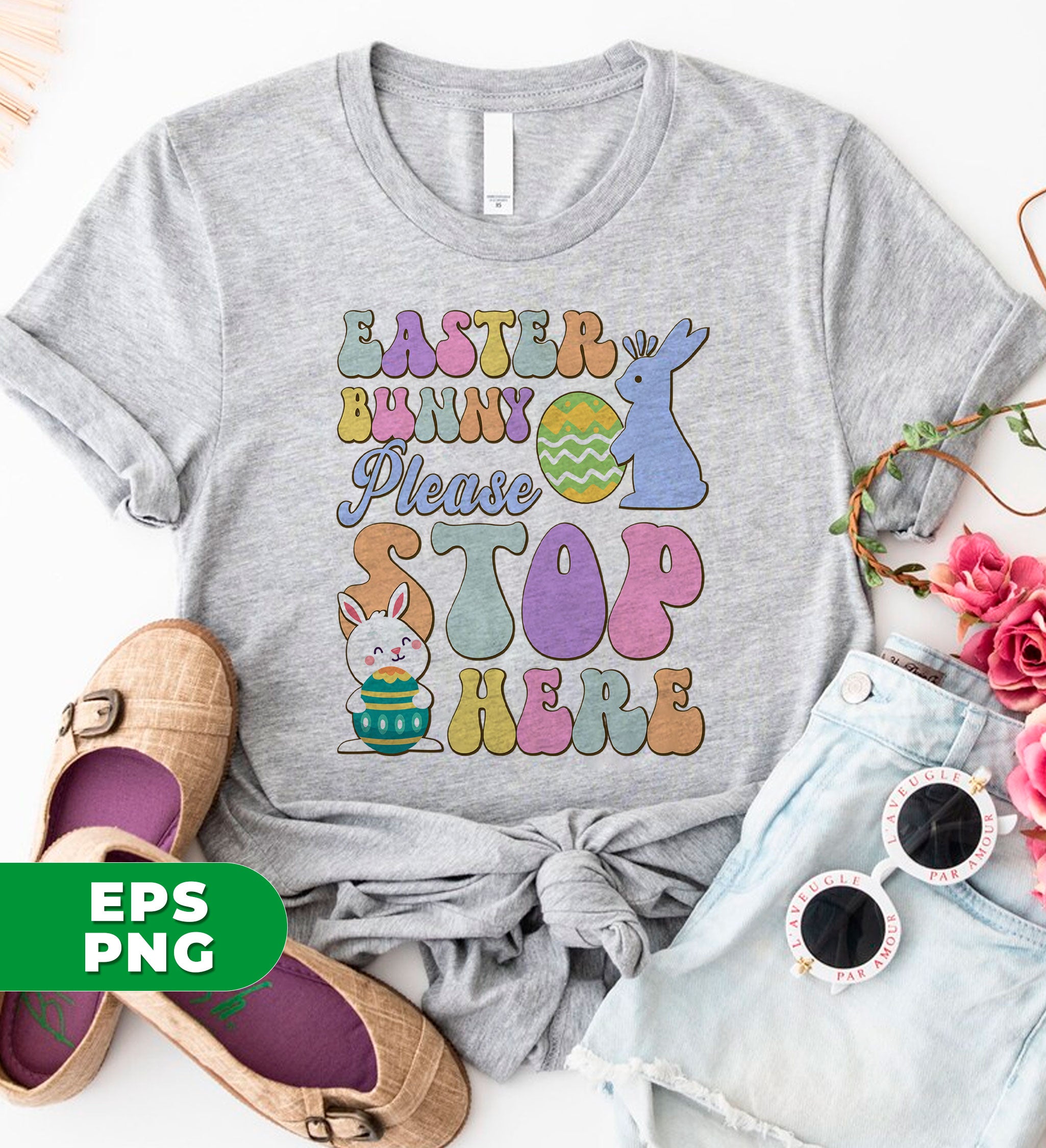 Easter Bunny Please Stop Here, Cute Bunny, Cute Easter, Digital Files ...