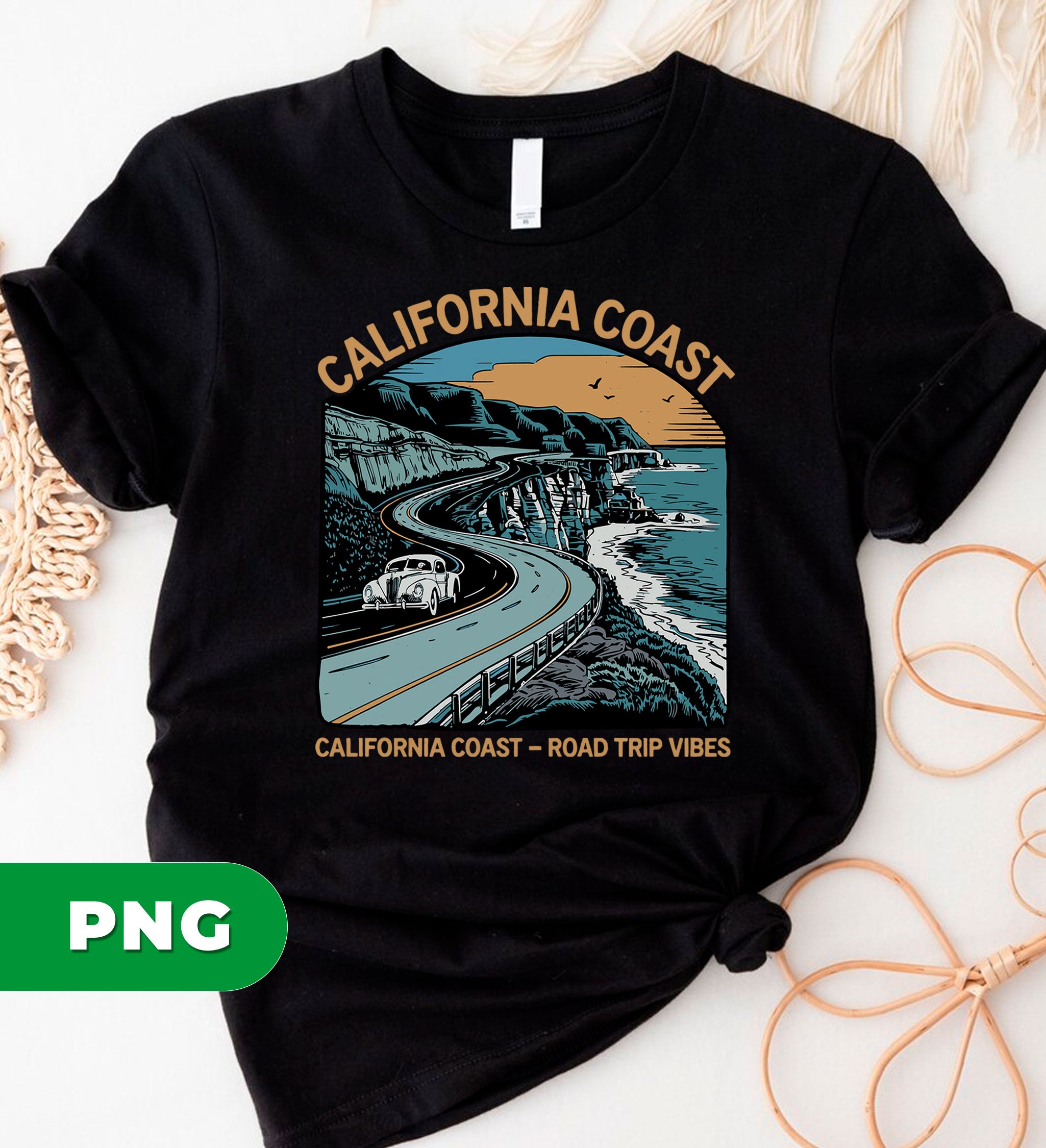 California Coast, Road Trip Vibes, California Vibe, Digital Files, Png ...