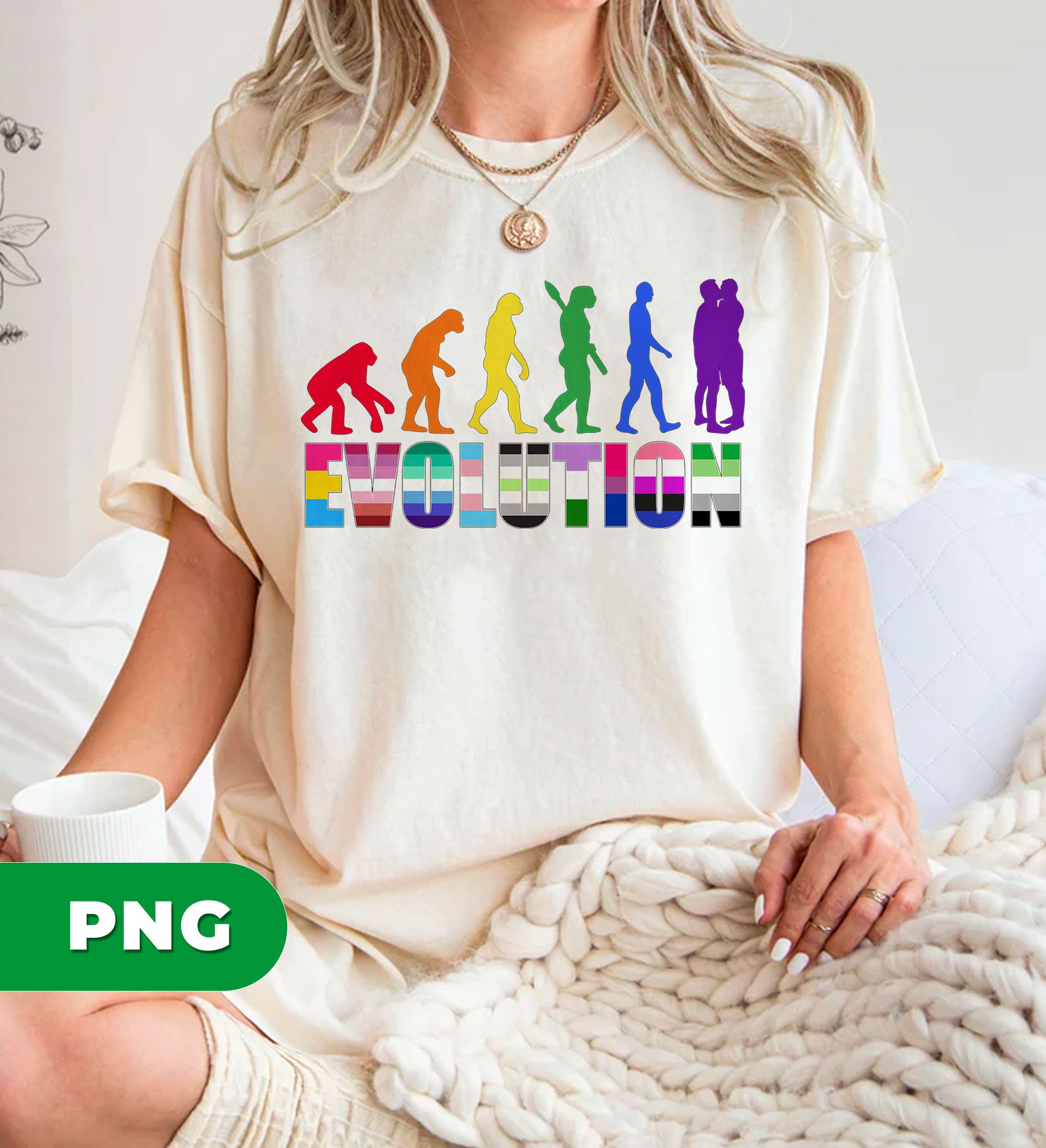 LGBT Evolution, LGBTQ Pride, Love Is Win, Lgbt Gift, Evolution Silhoue ...
