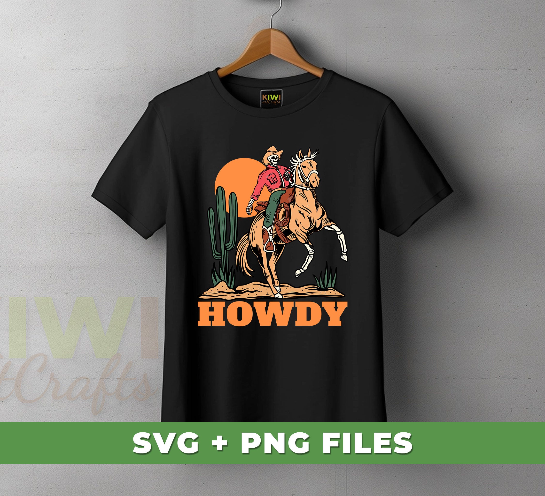 Howdy Cowboy, Cowboy In Desert, Cowboy With Horse, Digital Files, Png ...