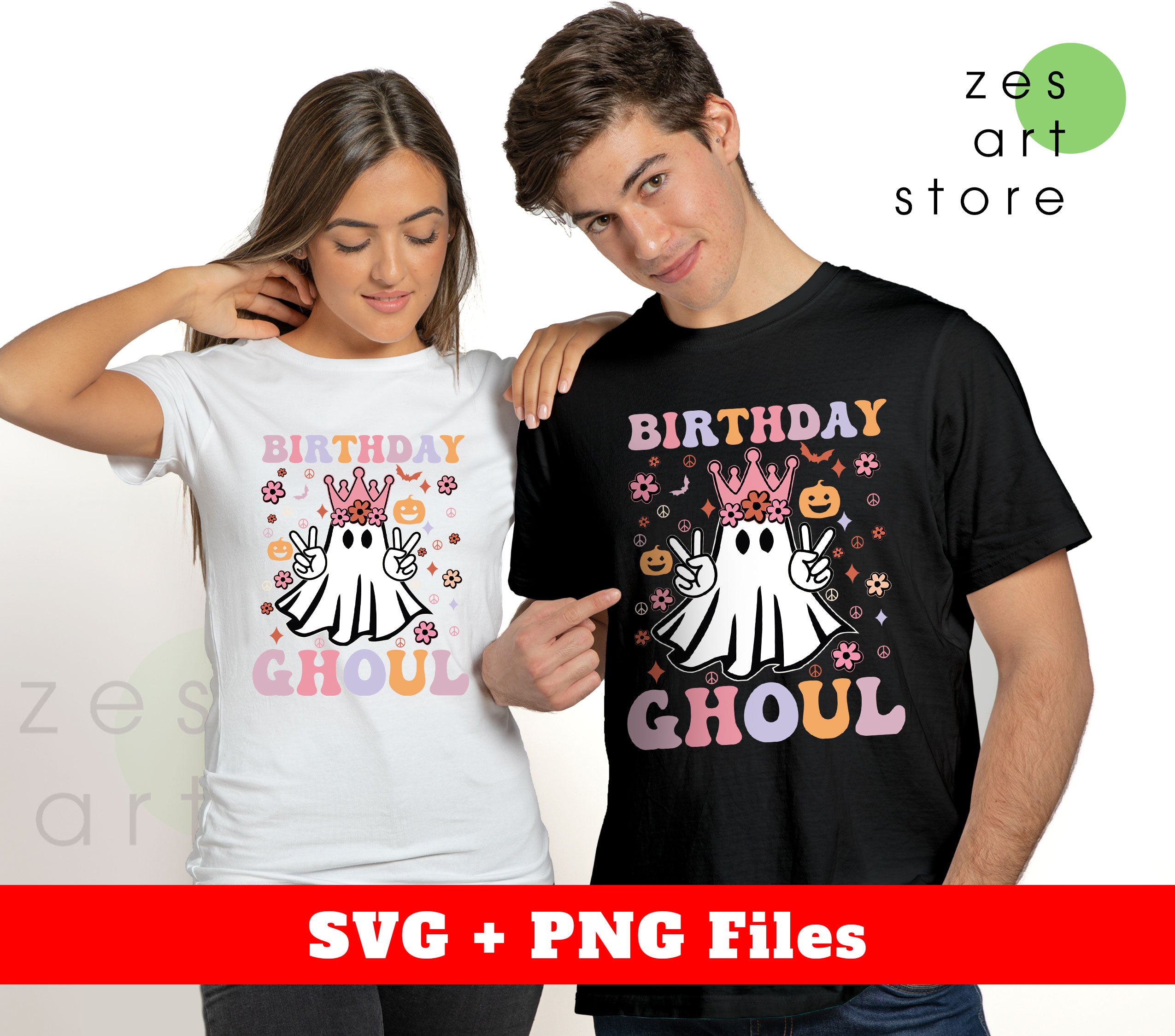 Birthday Ghoul, Groovy Halloween, Cute Princess Ghost, Svg Files, Png ...