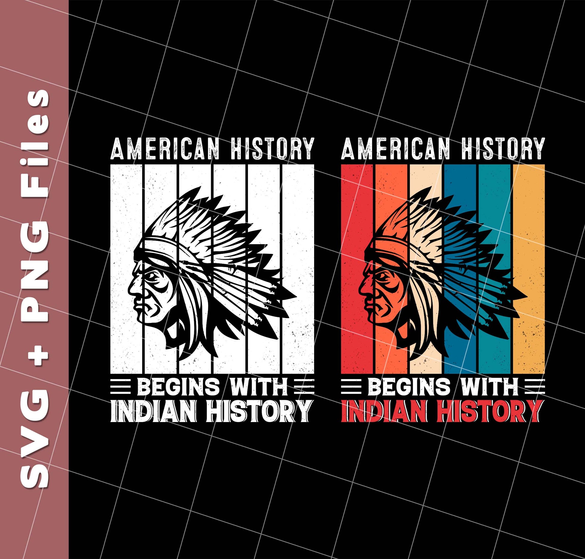 American History Begins With Indian History, Retro Aborigines, Svg Fil ...
