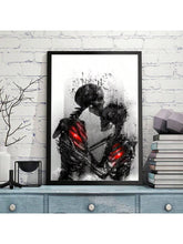 Love in Death: Hug Skeleton Wall Art for Modern Home Decoration ...
