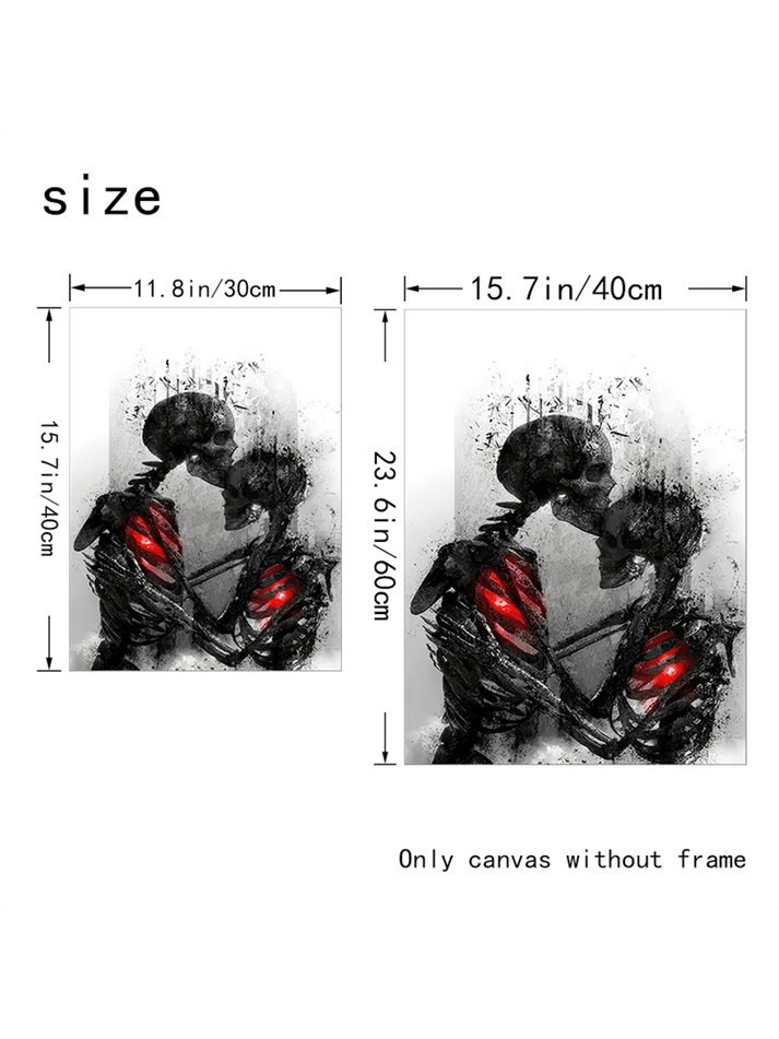 Love in Death: Hug Skeleton Wall Art for Modern Home Decoration ...