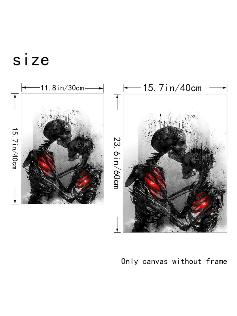 Love in Death: Hug Skeleton Wall Art for Modern Home Decoration ...