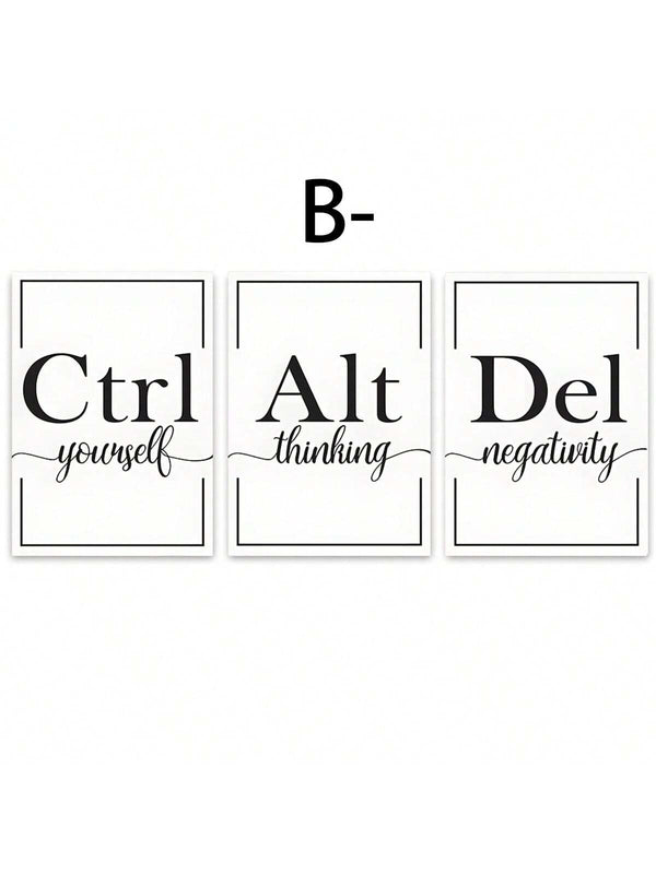 Positive Thinking Canvas Poster Set: Inspiring Wall Art for Home Decor