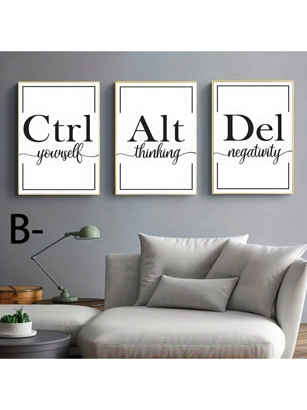 Positive Thinking Canvas Poster Set: Inspiring Wall Art for Home Decor ...