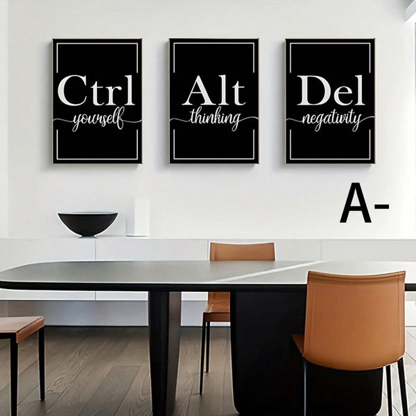 Positive Thinking Canvas Poster Set: Inspiring Wall Art for Home Decor