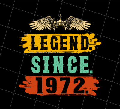 1972 Birthday Png, Retro Legend Since 1972 Png, Love 1972 Png, Png Pri