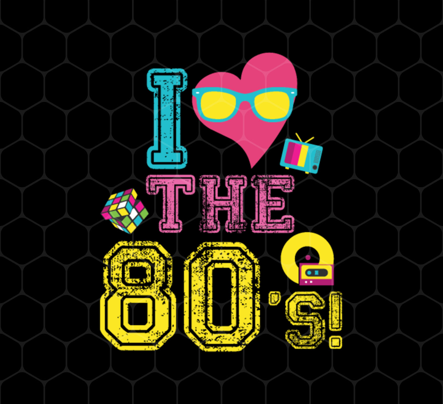 80 Vibe Gift, I Love The 80s, Best 80 Gift, 80s Vintage Gift Love, Bes ...