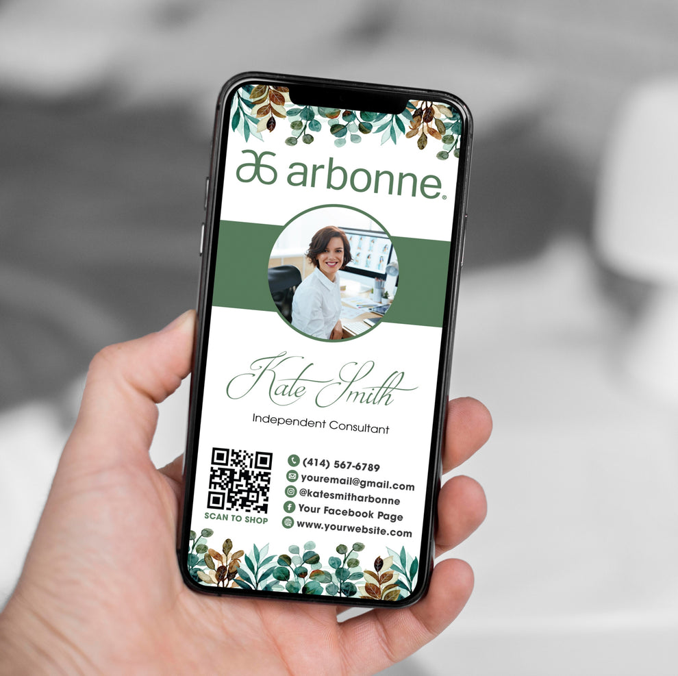 Digital Arbonne Business Card, Ecard Arbonne Custom Qr Code, Ecard Arb ...