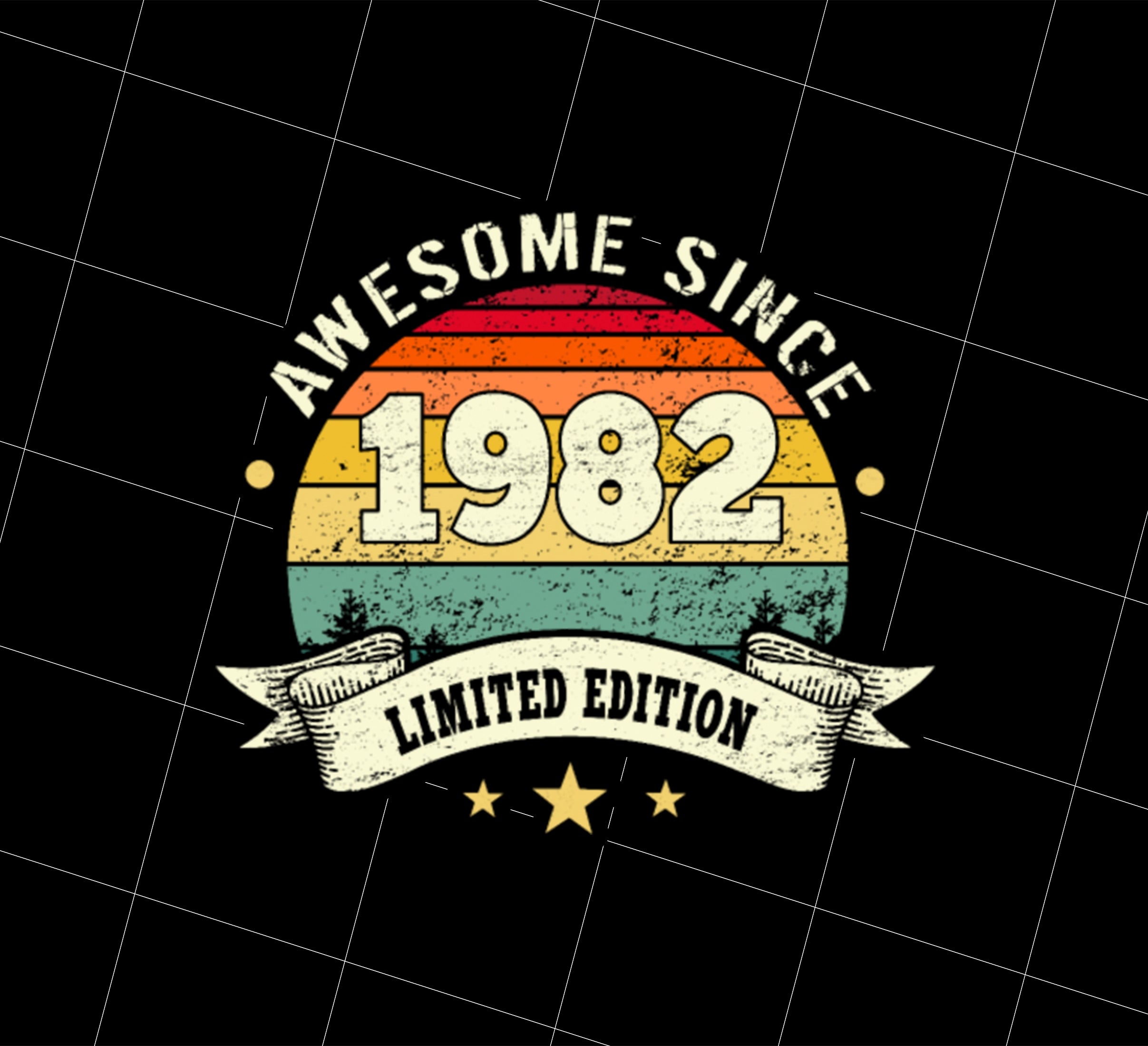 Awesome Since 1982 Png, Retro 1982 Birthday Gift Png, 1982 Vintage, Pn ...