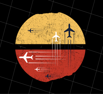 Black And White Aircraft With Circle Jet Fighter Jet Christmas Flying