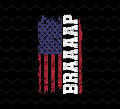 Braap - Motocross Dirt Bike, Enduro Patriotic, American Flag, Png Prin