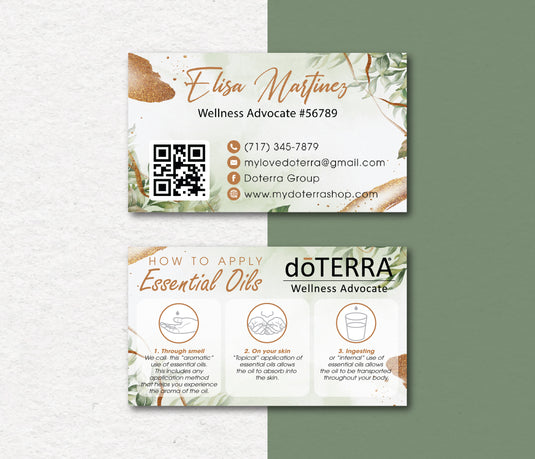 Doterra Cards - Personalized Doterra Business Cards Printable – Canary ...