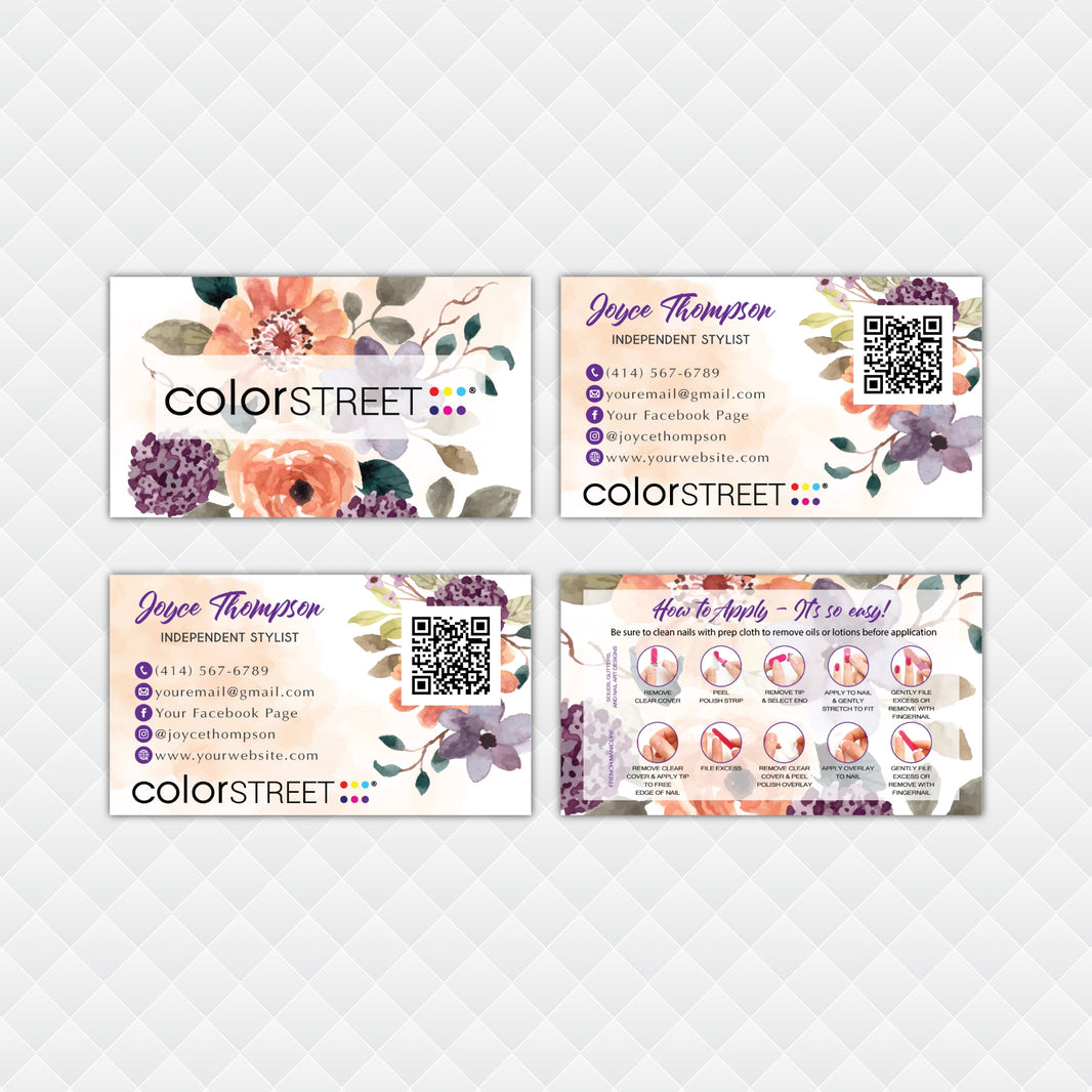 QR Code Color Street Business Cards, Color Street Nail Application Car ...