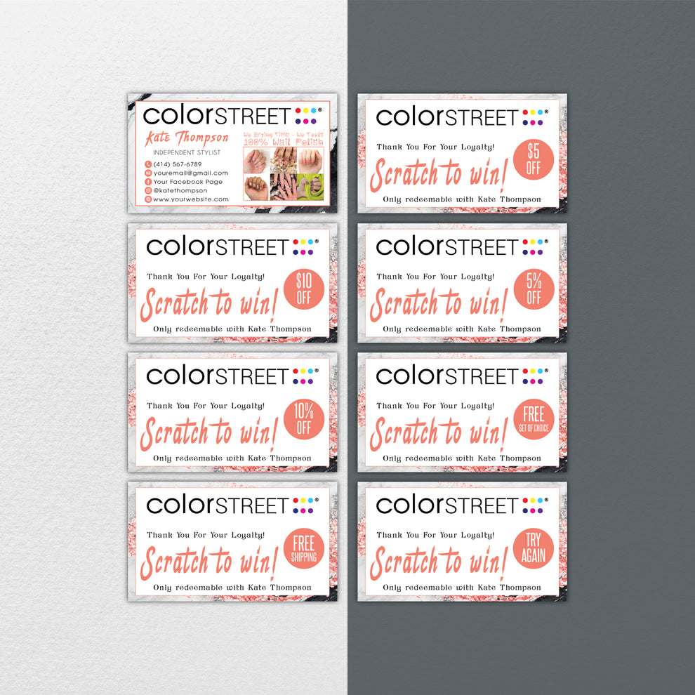 Color Street Marketing Set, Personalized Color Street Nail Stylist Car ...
